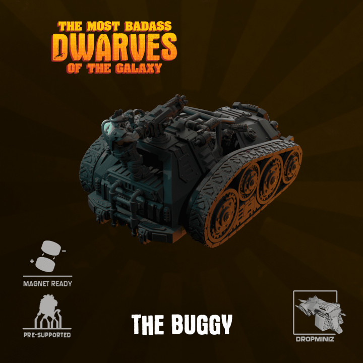 3D Printable Sci-Fi Dwarf Buggy by DropMiniz