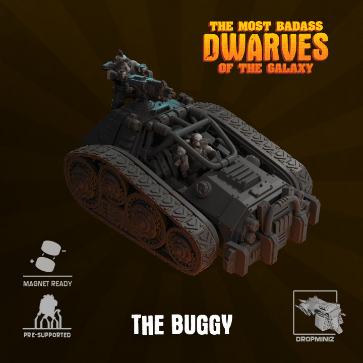 3D Printable Sci-Fi Dwarf Buggy by DropMiniz