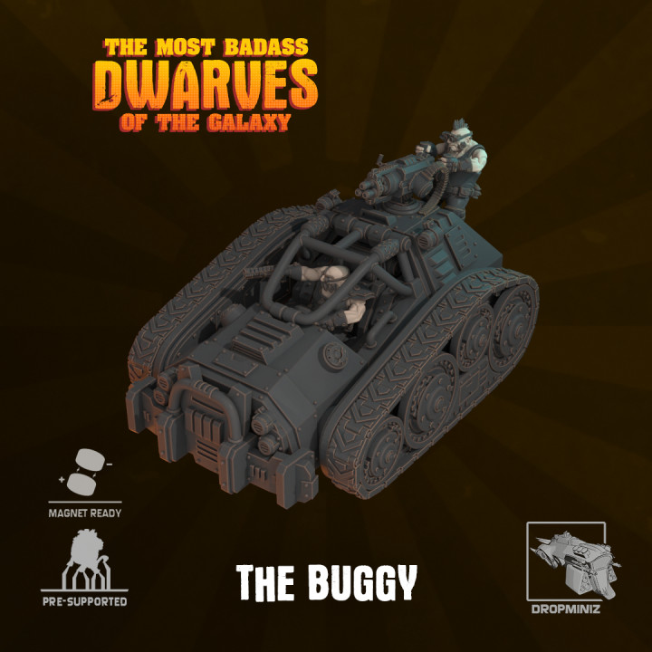 3D Printable Sci-Fi Dwarf Buggy by DropMiniz