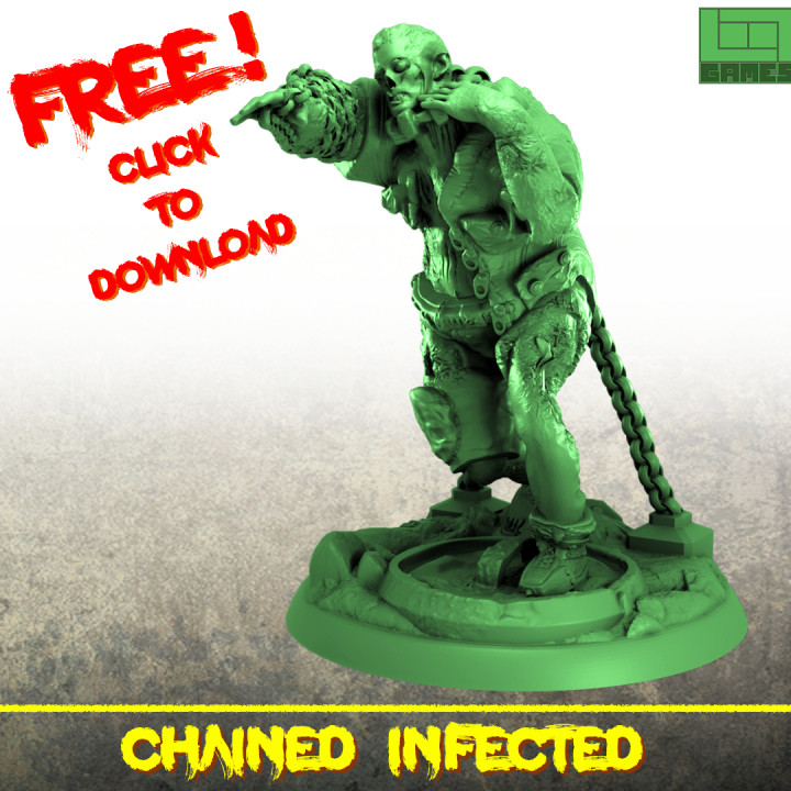 3D Printable Chained Infected Mutant by LOOTgames