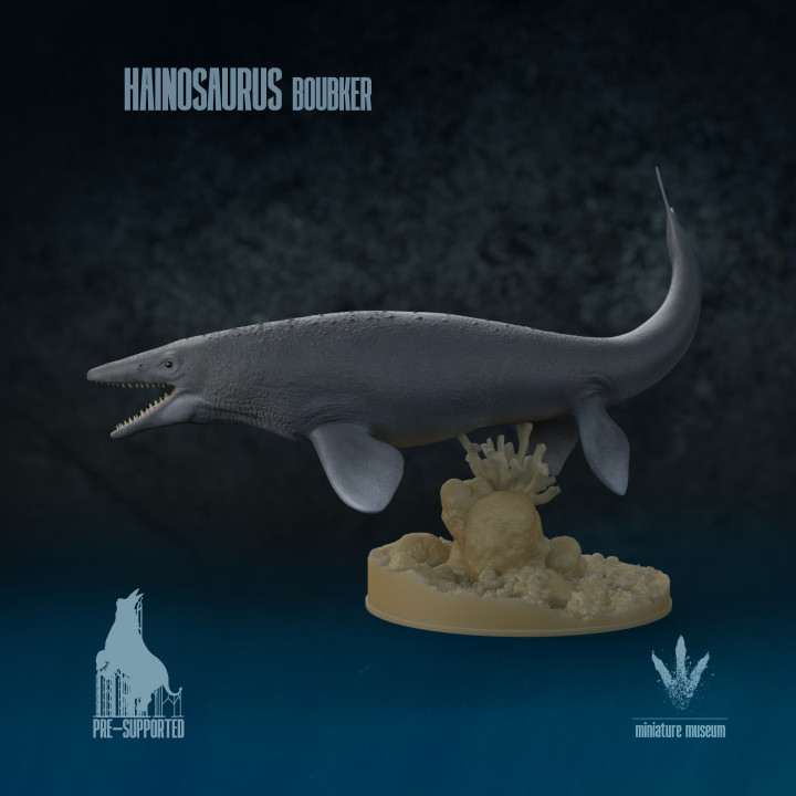 3D Printable Hainosaurus boubker : The Giant Mosasaur by Miniature Museum
