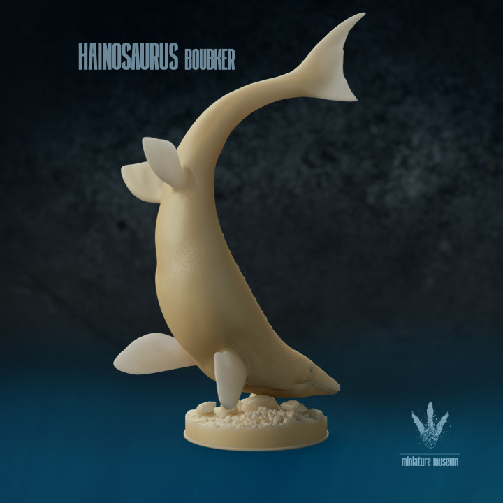 3D Printable Hainosaurus boubker : Swimming by Miniature Museum