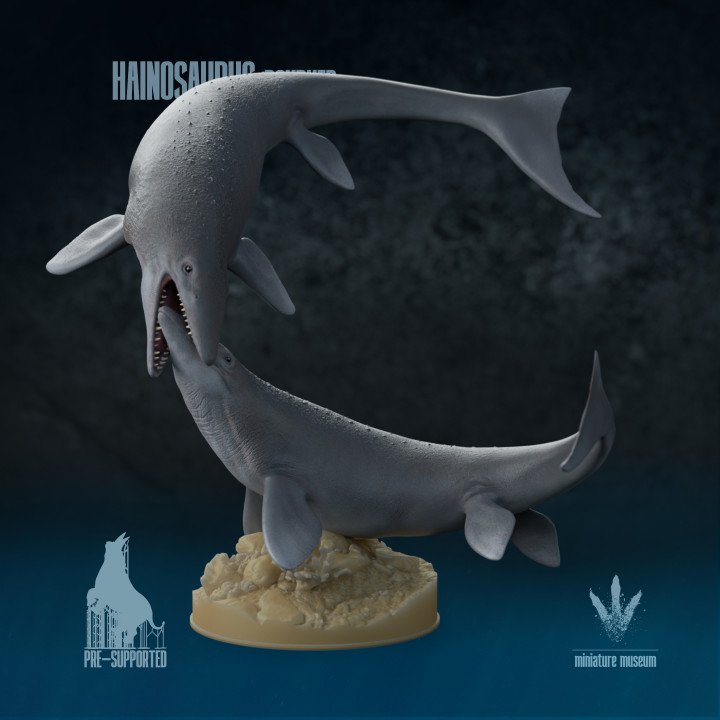 3D Printable Hainosaurus boubker : Fighting Giants by Miniature Museum