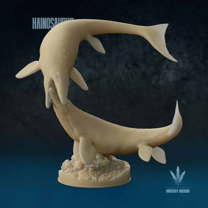 3D Printable Hainosaurus boubker : Fighting Giants by Miniature Museum