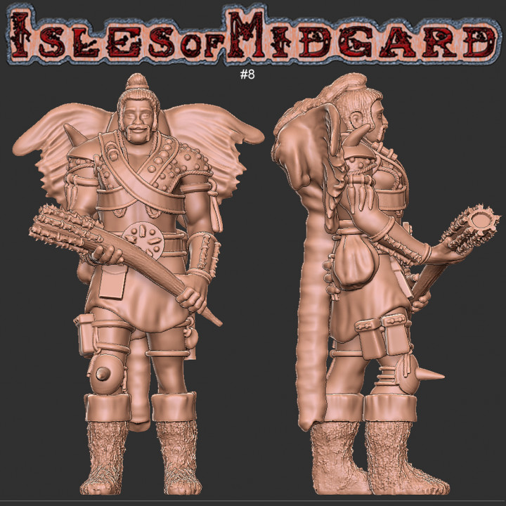 3D Printable IoM Heroes - Kalmo by Oak Entertainment