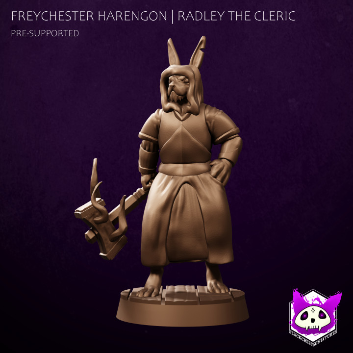 3D Printable Freychester Harengon | Radley the Cleric by Blackcrest ...
