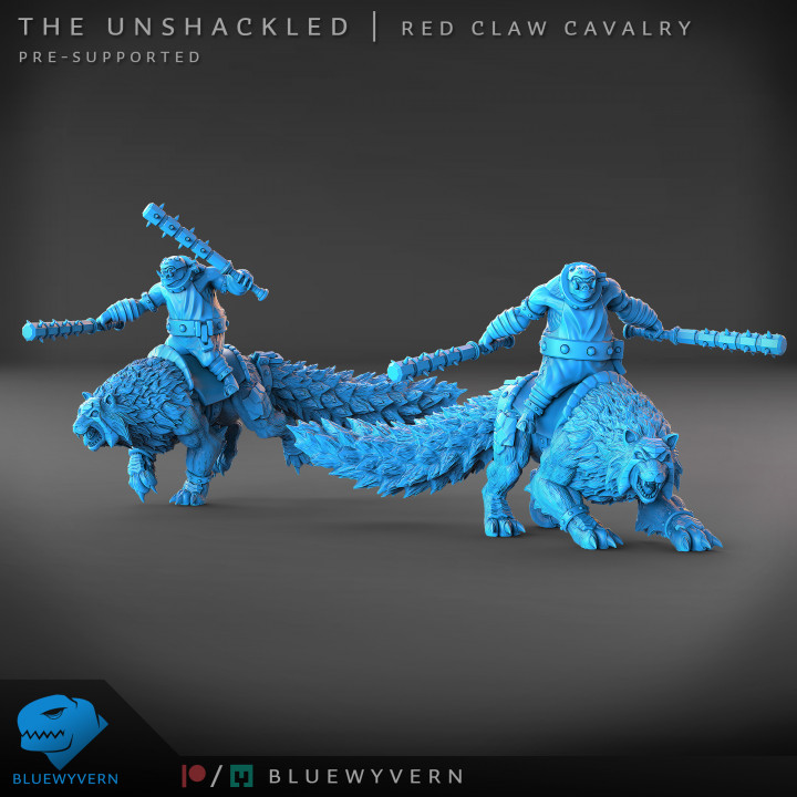 3D Printable The Unshackled - Red Claw Cavalry by BlueWyvern