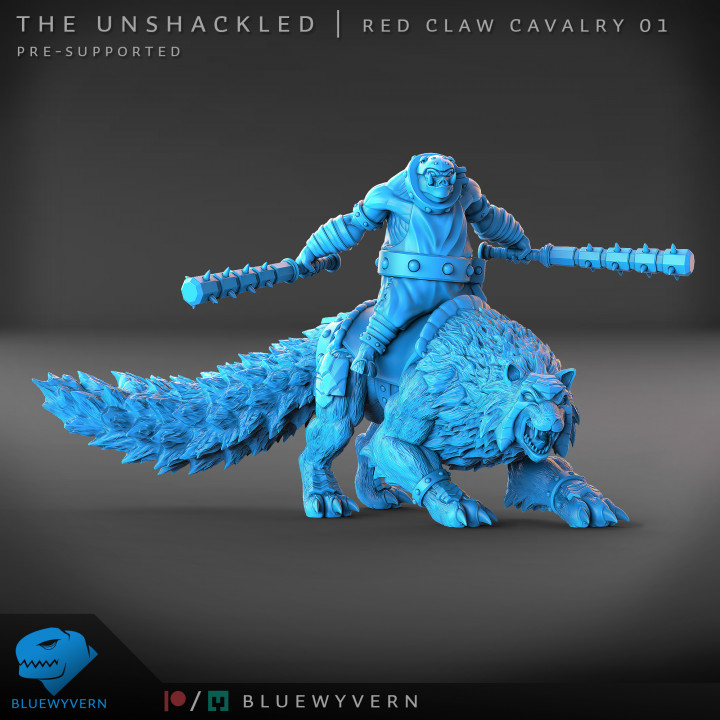 3D Printable The Unshackled - Red Claw Cavalry by BlueWyvern