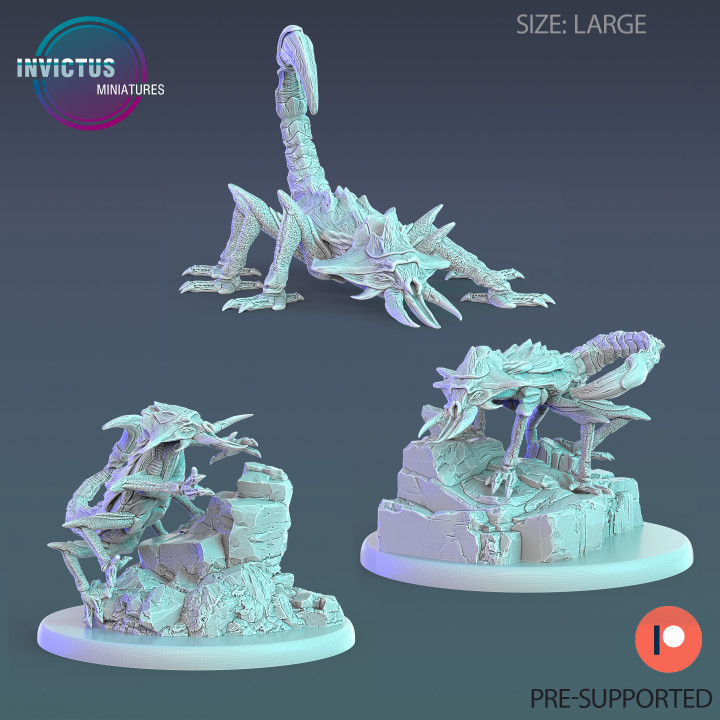3D Printable Wastelands Scorpion Set / Space Arachnid / Alien Beast ...