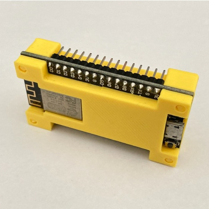 3D Printable ESP8266 nodeMCU Case by Rylan Joe