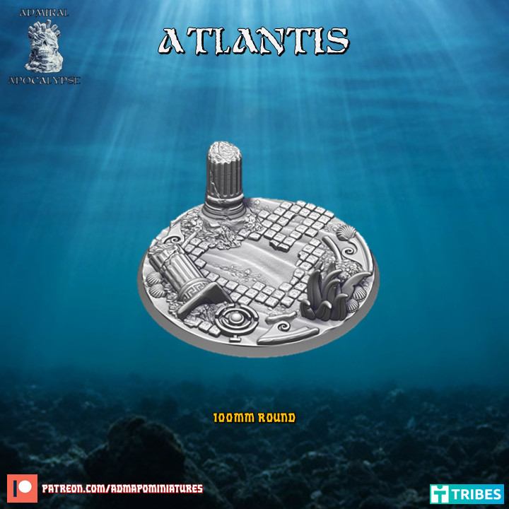 3D Printable Atlantis Ruins Bases & Toppers (pre-supported) - Seabed by ...