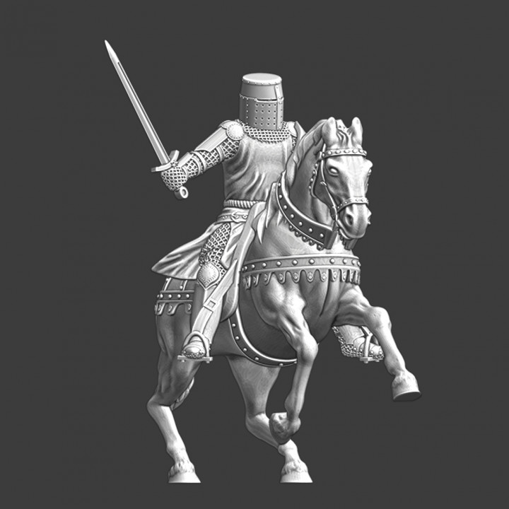 3D Printable Medieval English Knight - Mounted by Northern Crusades ...