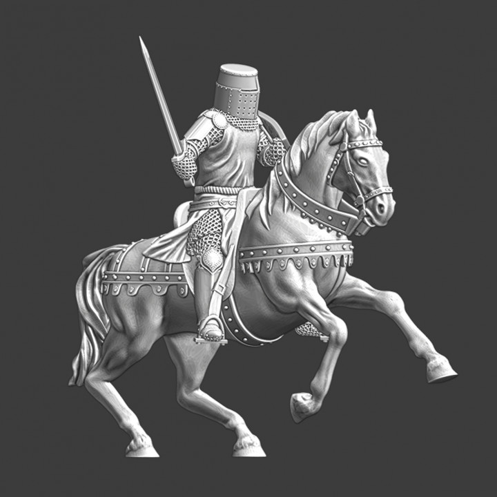 3D Printable Medieval English Knight - Mounted by Northern Crusades ...