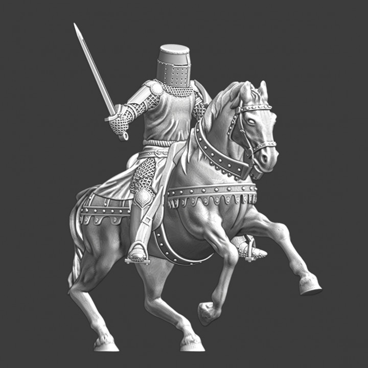 3D Printable Medieval English Knight - Mounted by Northern Crusades ...