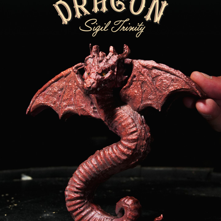3D Printable Dragon Sigil Trinity by Stlflix
