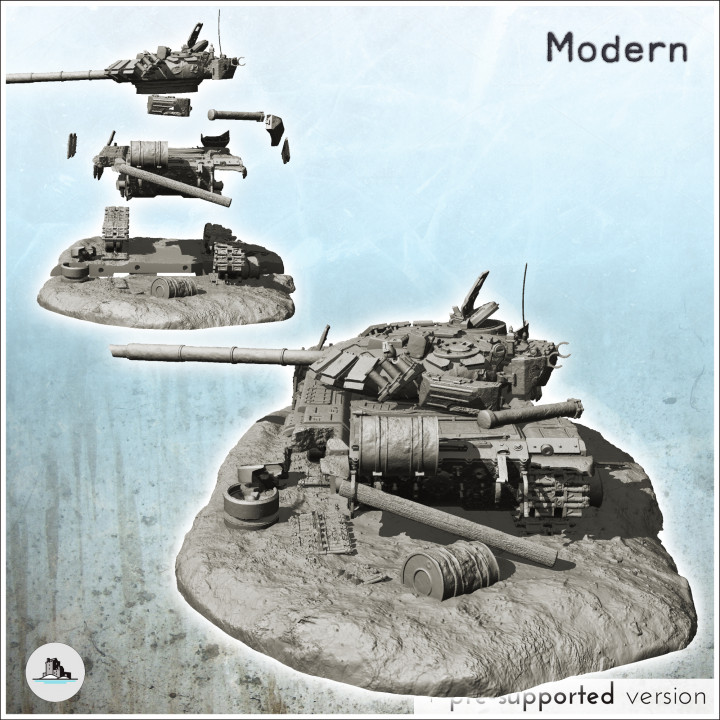 3D Printable Carcass of Soviet Russian T-72 BM tank (5) - Cold Era ...