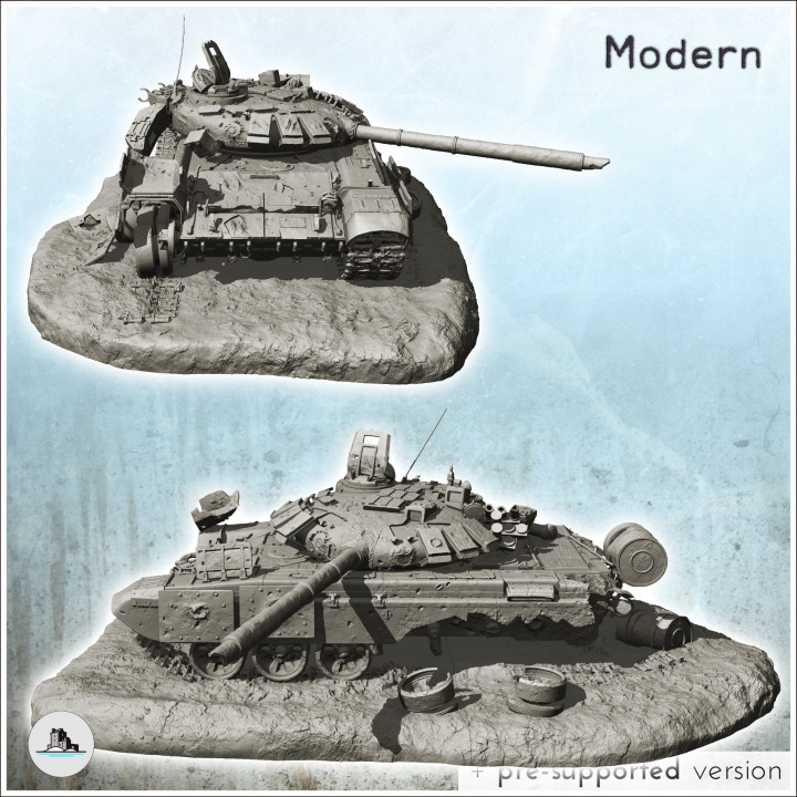 3D Printable Carcass of Soviet Russian T-72 BM tank (5) - Cold Era ...