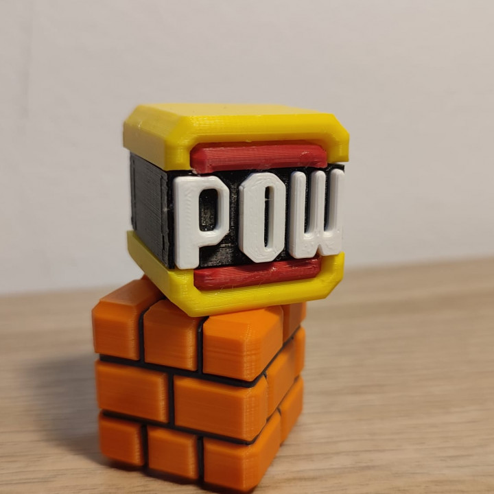 3D Printable POW Mario Cube by Camilo