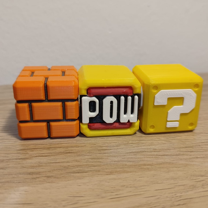 3D Printable POW Mario Cube by Camilo