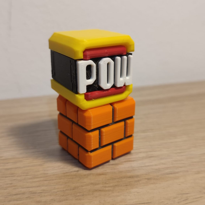 3D Printable POW Mario Cube by Camilo