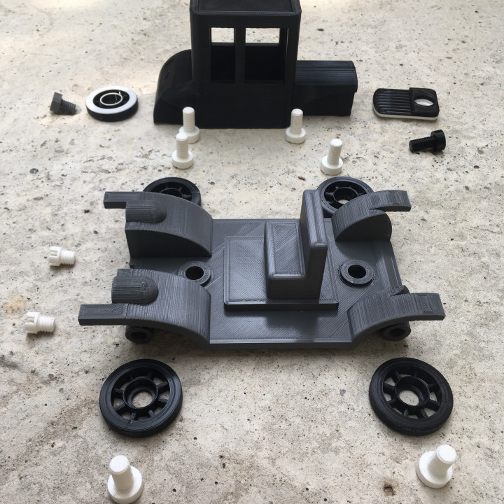 3D Printable Retro Build-a-Car by Balázs Baján