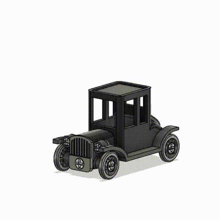 3D Printable Retro Build-a-Car by Balázs Baján