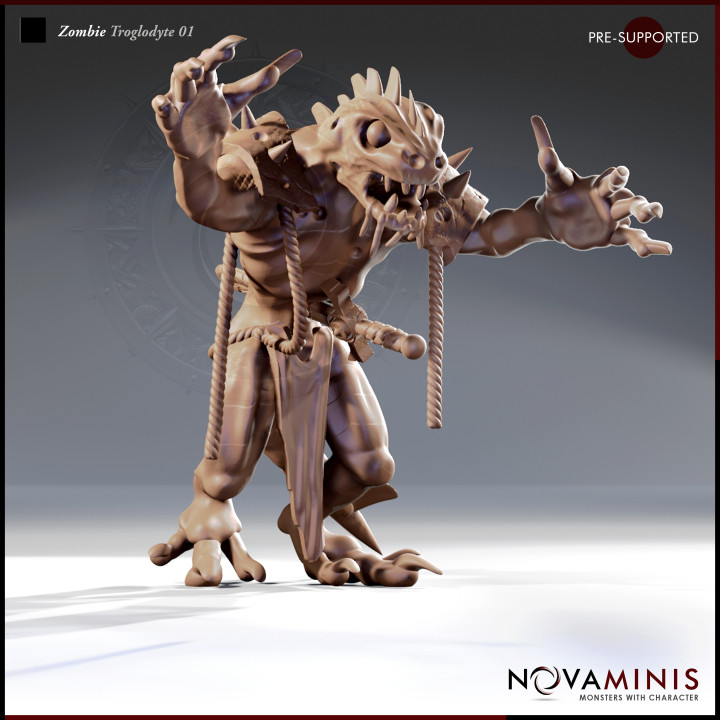 3D Printable Zombie Troglodyte 01 by NovaMinis