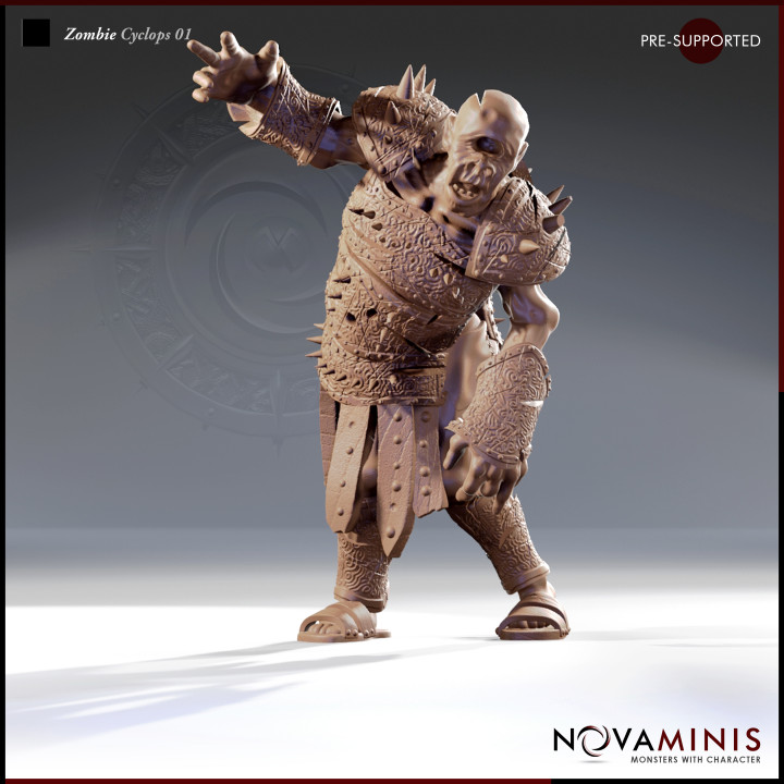 3D Printable Zombie Cyclops 01 by NovaMinis