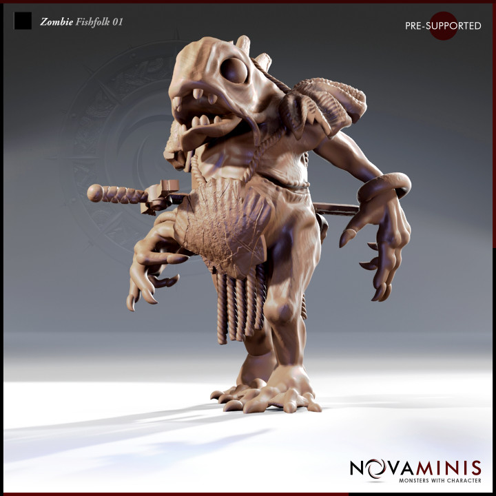 3D Printable Mors Mihi Lucrum: More Motley Zombies by NovaMinis