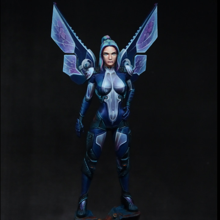 3D Printable Cyber Belles - Blue Belle by Ouroboros Miniatures