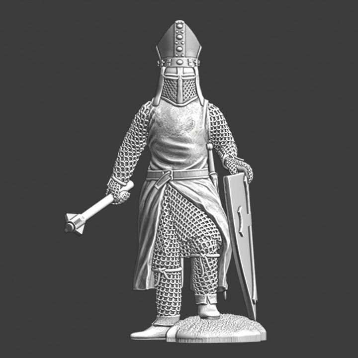 3D Printable Medieval Bishop - shield on ground by Northern Crusades ...
