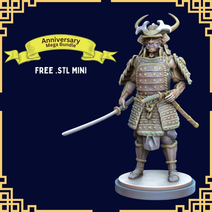 3D Printable Samurai Free Sample - Mega Anniversary Bundle by ...