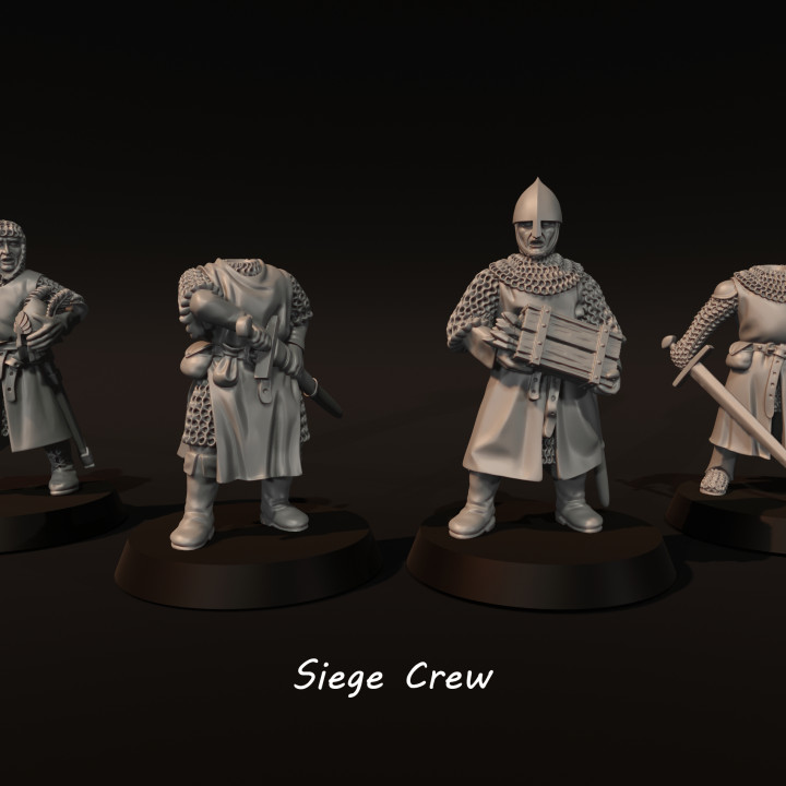 3D Printable Siege Crew by Medbury Miniatures