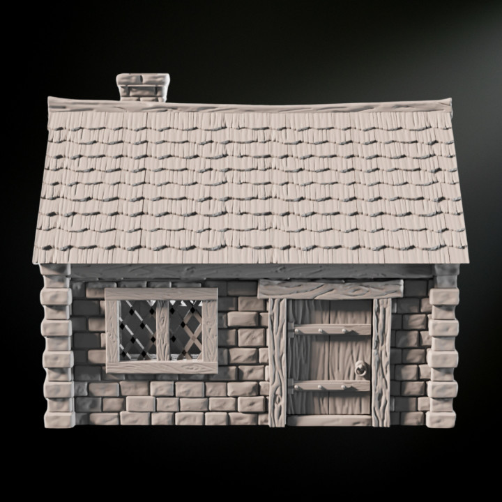 3D Printable Medieval Cottage House 1 by WargamesCo