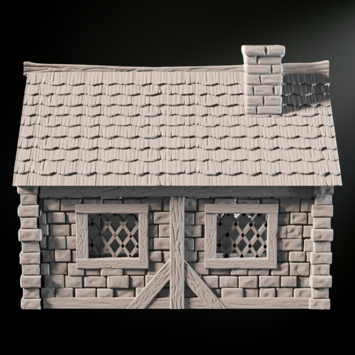 3D Printable Medieval Cottage House 1 by WargamesCo