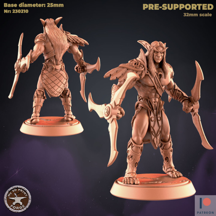 3D Printable Night Elves Sentinels three models by My3DPrintForge