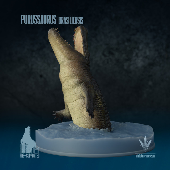 3D Printable Purussaurus brasiliensis : Jump by Miniature Museum