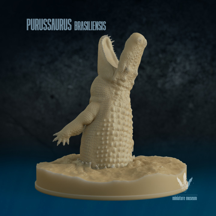 3D Printable Purussaurus brasiliensis : Jump by Miniature Museum