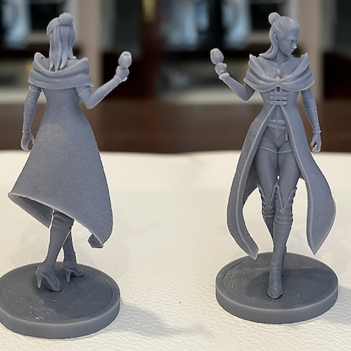3D Printable Contessa - Dark Fantasy Minis - 75mm + 35mm Scale by Ravi ...