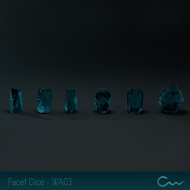 3D Printable Facet Dice - WA03 by The Cape Wyrm