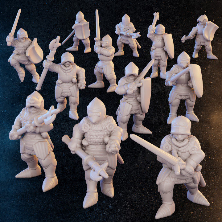 3D Printable 15mm - Complete Set - Late Medieval by Productions Diratia