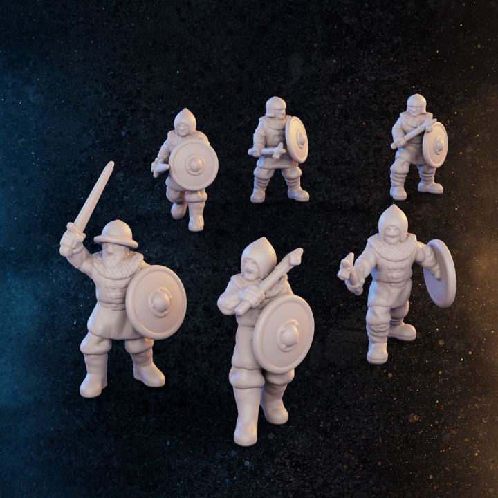 3D Printable 15mm - Complete Set - Late Medieval by Productions Diratia