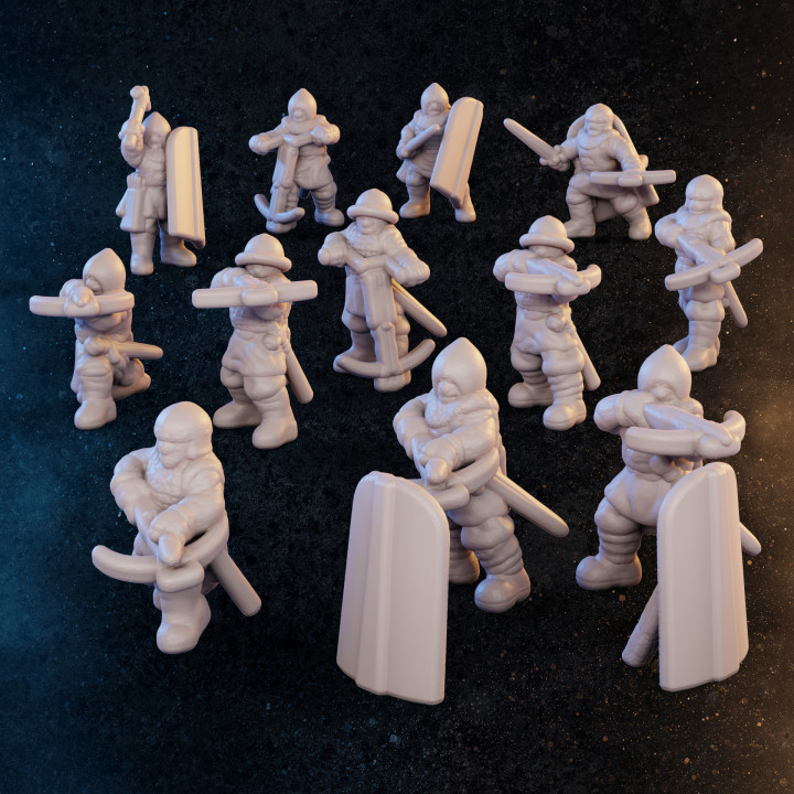 3D Printable 6mm - Complete Set - Late Medieval by Productions Diratia