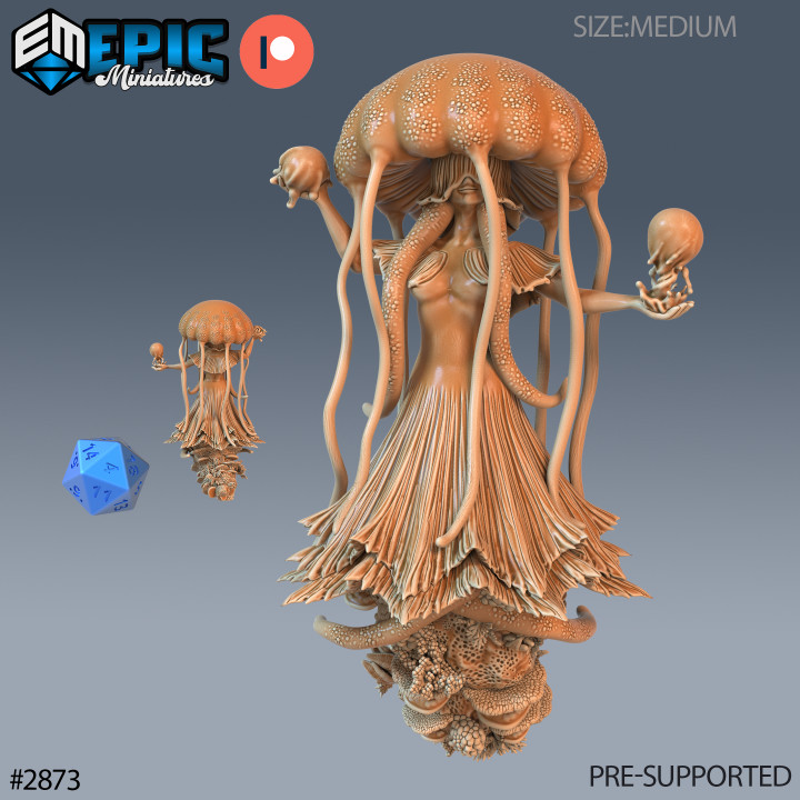3D Printable Jellyfish Mermaid Set / Tentacle Beast / Merfolk / Water ...