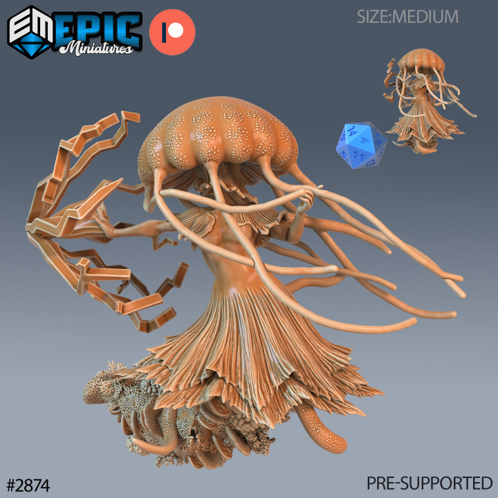 3D Printable Jellyfish Mermaid Set / Tentacle Beast / Merfolk / Water ...