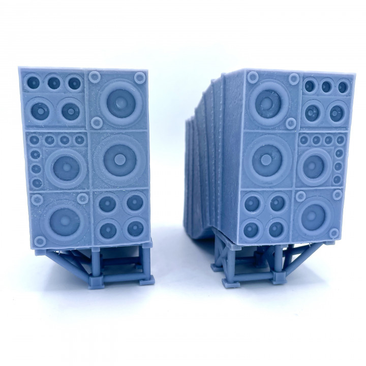 3D Printable Boom Box Speakers by Custom Miniature Maker