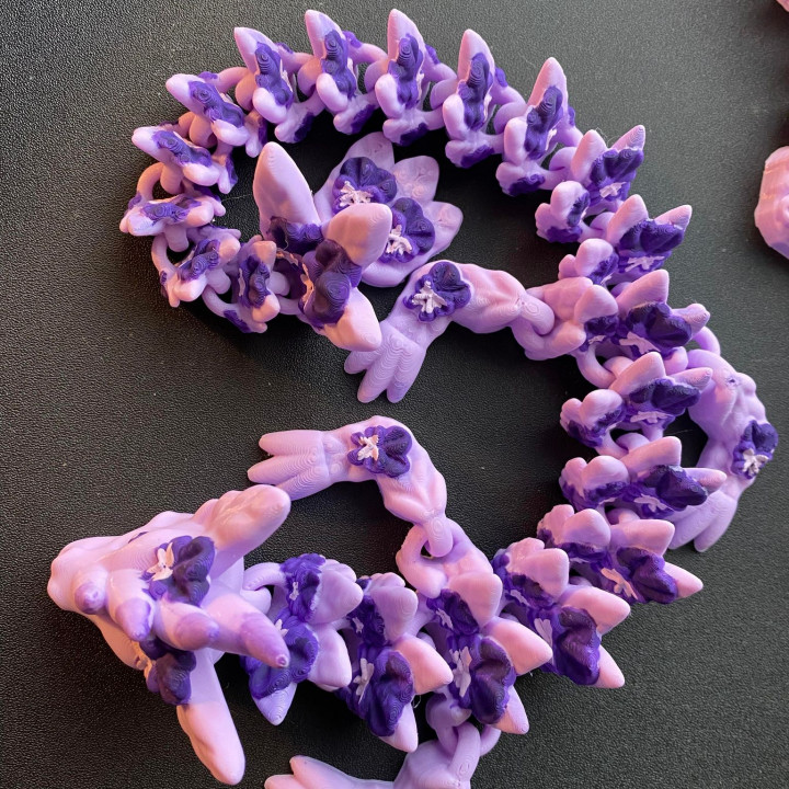 3D Printable Flexible Violet Dragon by The Dragon's Den