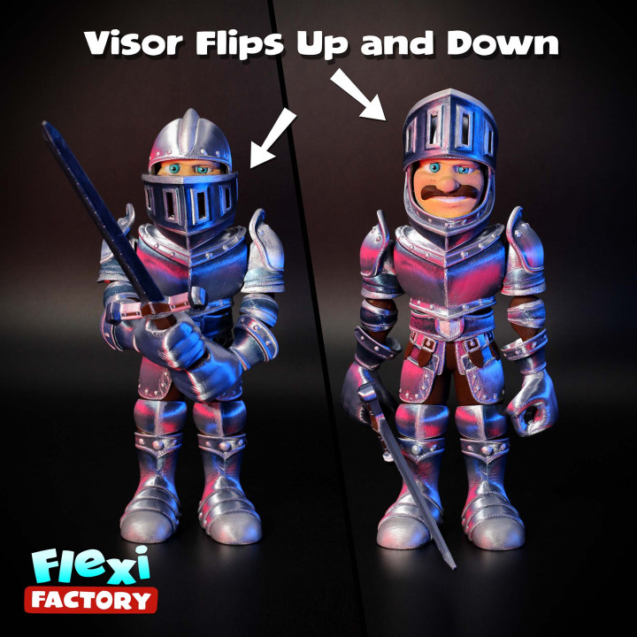 3D Printable Public Release: Flexi Factory Knight by Flexi Factory
