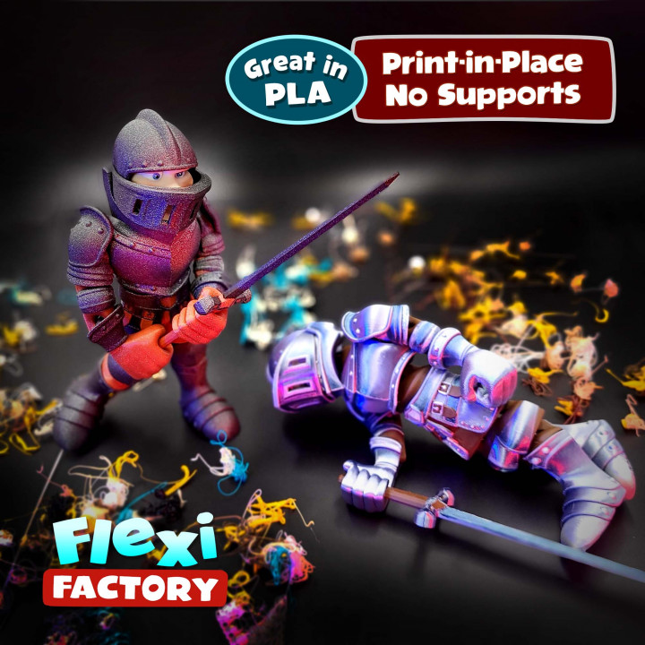 3D Printable Public Release: Flexi Factory Knight by Flexi Factory