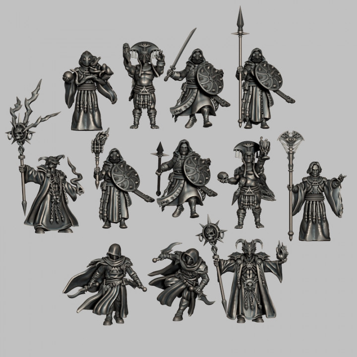 3D Printable Classic Fantasy Cultists by Wargames Atlantic